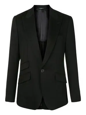 Dolce & Gabbana Sicilia-fit Single-breasted Cashmere Blazer - Black