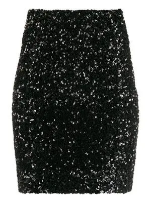REDEMPTION Fitted Sequin Skirt