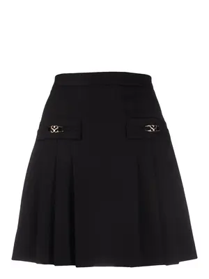 Sandro Pleated Mini Skirt - Black