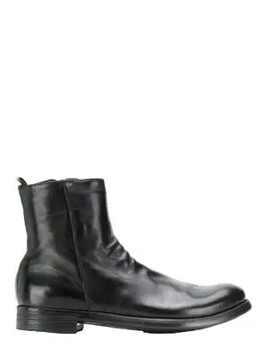 Officine Creative Leather Ankle Boots - Black