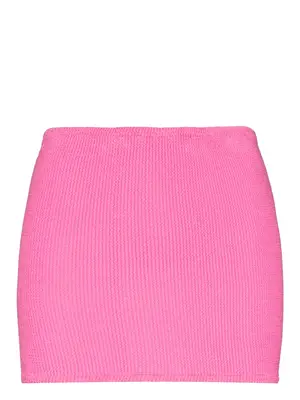 Hunza G Crinkled-effect Mini Skirt - Pink
