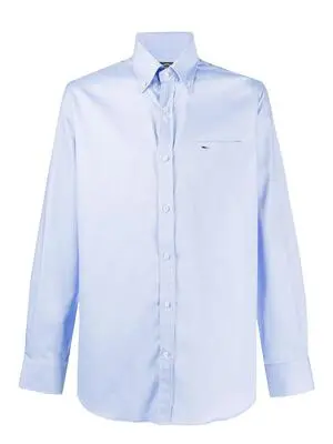Paul & Shark Long-sleeved Patch Pocket Shirt - Blue
