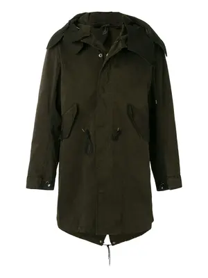TEN C Hooded Coat - Green