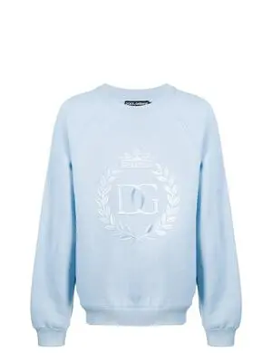 Dolce & Gabbana Embroidered Logo Sweatshirt - Blue