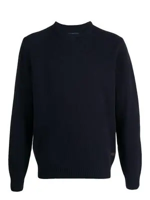 Barbour Patch Detail Crew Neck Jumper - Blue