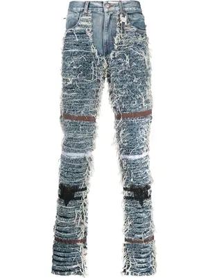 1017 Alyx 9sm Frayed Straight Leg Jeans - Blue