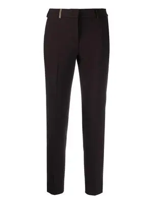 Peserico Cropped Slim-fit Trousers - Black