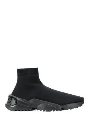 FERRAGAMO Stretch-knit Sneakers - Black