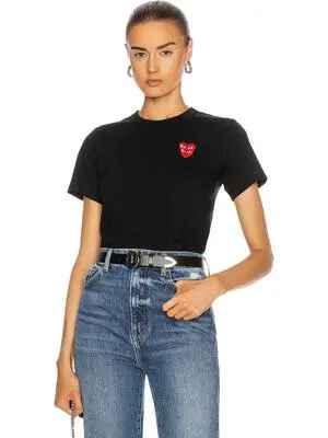 Play Comme Des Garcon Tee Shirt - Black
