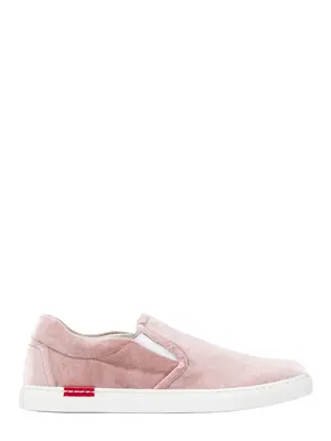 SCAROSSO Leather Slip-on Sneakers - Pink