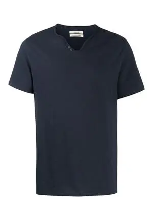 Zadig&Voltaire Monastir Henley-neck T-shirt - Blue