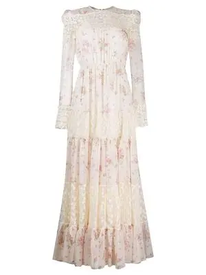 Philosophy Di Lorenzo Serafini Floral Evening Dress - Neutrals