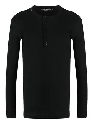 Dolce & Gabbana Fine-rib Cotton T-shirt - Black