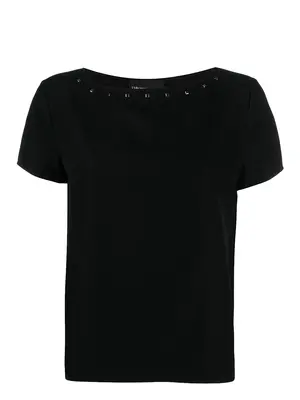EMPORIO ARMANI Emporio Armani Studded Boatneck T-shirt