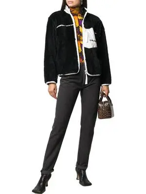 AMBUSH Fleece Jacket With Logo Print - Black