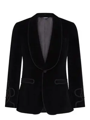 Dolce & Gabbana Single-breasted Velvet Tuxedo Jacket - Black