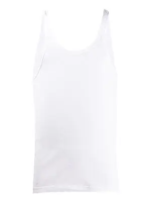Dolce & Gabbana Fine-rib Cotton Tank Top - White