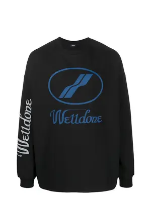 We11Done Oversized Logo Sweatshirt - Black
