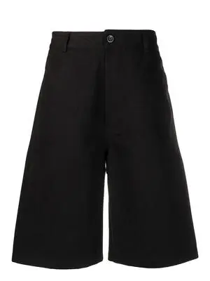 Rick Owens Wide Leg Bermuda Shorts - Black