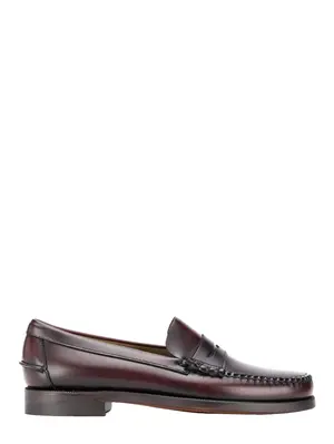 SEBAGO Polished Leather Loafers - Red