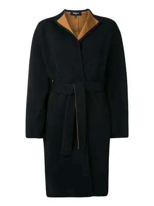 PAULE KA Paule Ka Belted Virgin Wool-Blend Coat