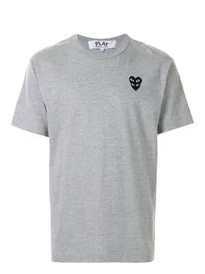Play Comme Des Garcon Logo Patch T-shirt - Grey