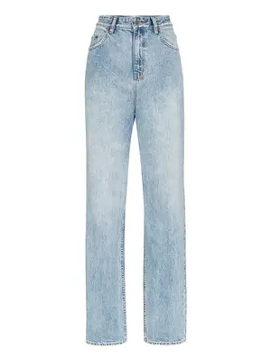 Ksubi Playback High-waisted Straight Leg Jeans - Blue