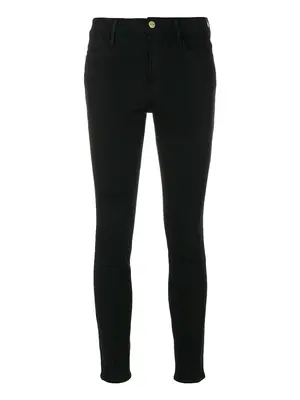 FRAME High-rise Skinny Jeans - Black
