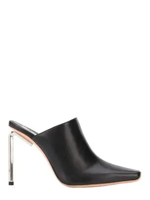 Off-White Metallic-heel 110mm Square-toe Mules - Black