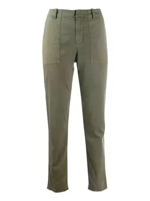 NILI LOTAN Jenna Twill Slim-fit Trousers - Green