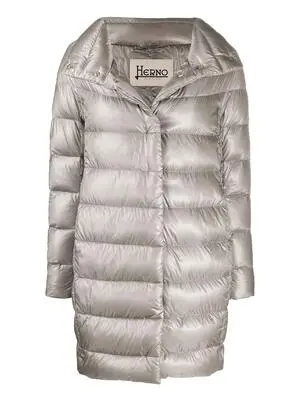 Herno Padded Zip-up Coat - Grey
