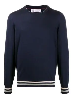 BRUNELLO CUCINELLI Crew Neck Virgin Wool-Cashmere Sweater