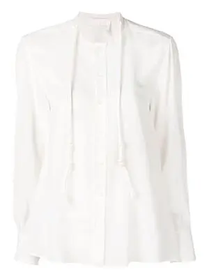 Chloé Drawstring Blouse - White