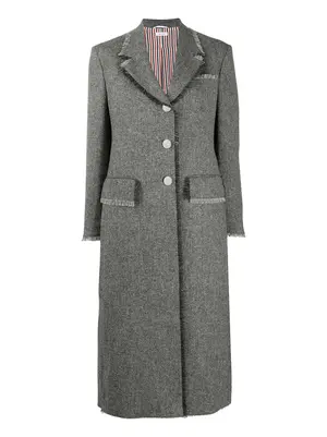 Thom Browne Rwb-stripe Coat - Grey