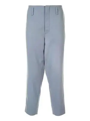 PORTS V Cropped Side Stripe Trousers - Blue
