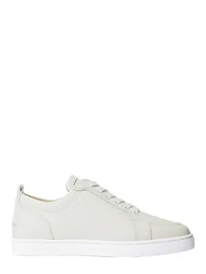 CHRISTIAN LOUBOUTIN Rantulow Full-grain Leather Sneakers - Neutrals