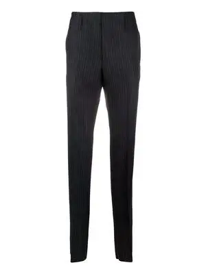 FERRAGAMO Pinstriped Straight-leg Trousers - Blue
