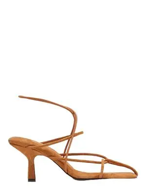 Khaite Monza Suede Sandals - Brown