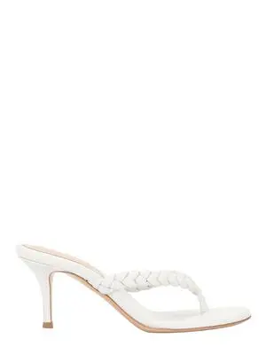 GIANVITO ROSSI 70mm Tropea Braided Thong Sandals - White