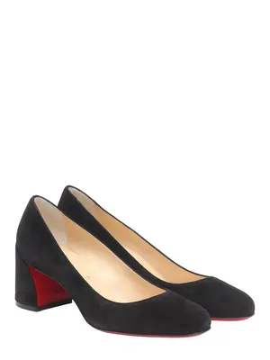 CHRISTIAN LOUBOUTIN Miss Sab 55 Suede Pumps - Black