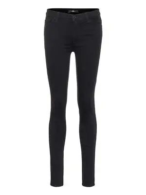 7 For All Mankind 7 For All Mankind Slim Illusion High-Rise Skinny Jeans Black
