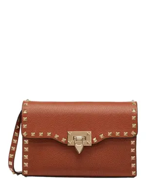 Valentino Garavani Small Rockstud Crossbody Bag - Brown
