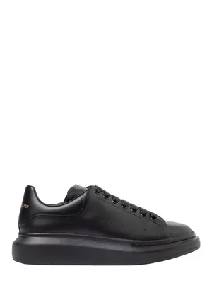 Alexander McQueen Oversized Leather Sneakers - Black
