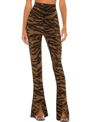 Norma Kamali Spat Legging In Brown - Brown Tiger
