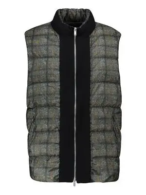 Undercover Checked Padded Vest - Multicoloured