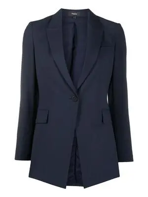 Theory Single Breasted Blazer - Blue