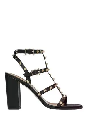 Valentino Garavani Rockstud Ankle Strap Sandals - Black