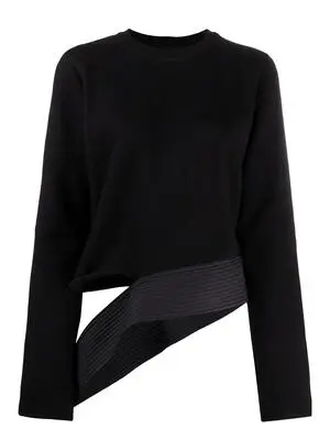 Rick Owens Asymmetric Long-sleeved Top - Black