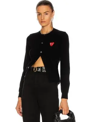 Play Comme Des Garcon Cardigan - Black