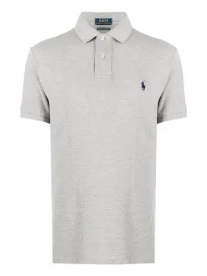 Polo Ralph Lauren Logo Embroidered Polo Shirt - Grey